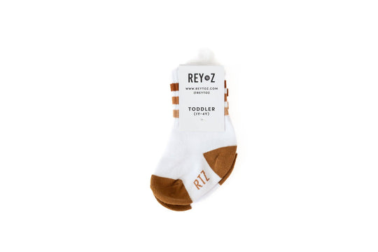 Tan Stripe Socks For Kids | Striped Socks - Rey to Z – Rey To Z